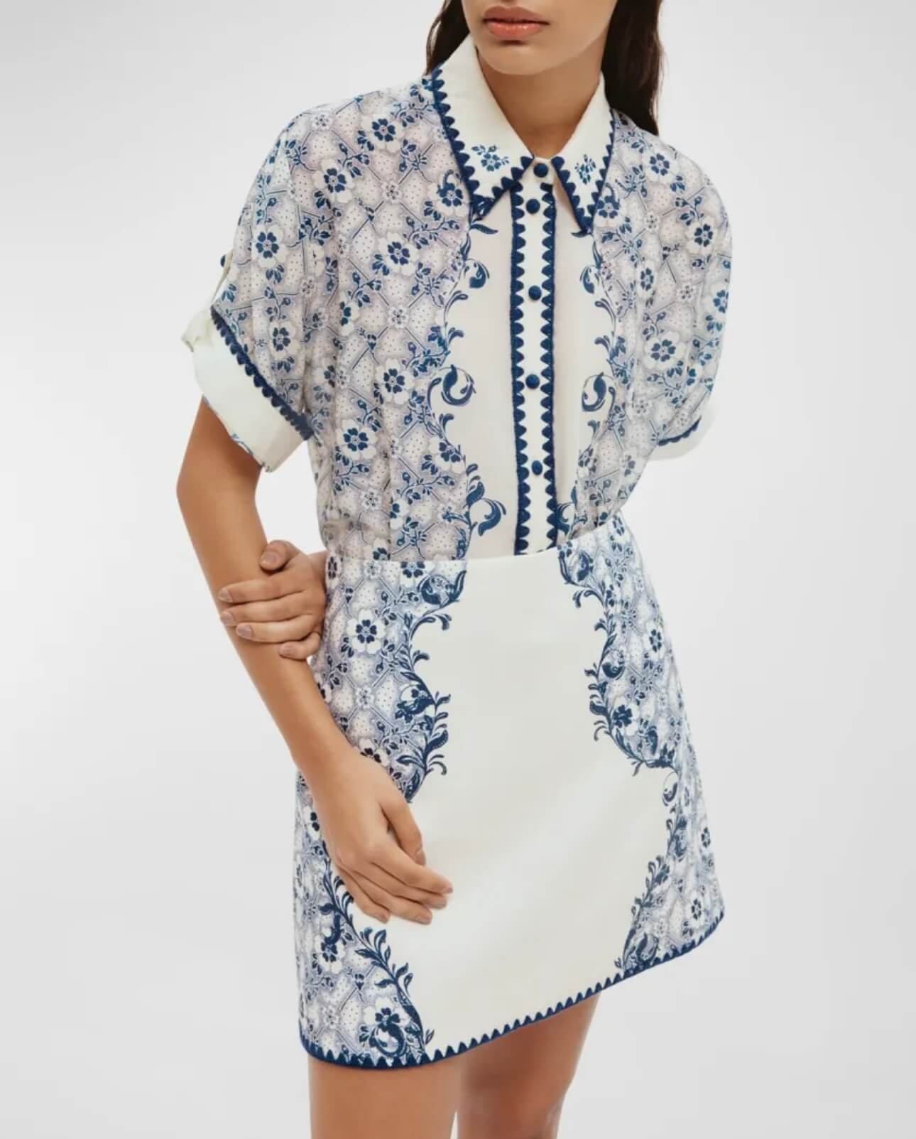 Alemais Airlie Shirt Size 4 & Skirt Size 8 Set Print