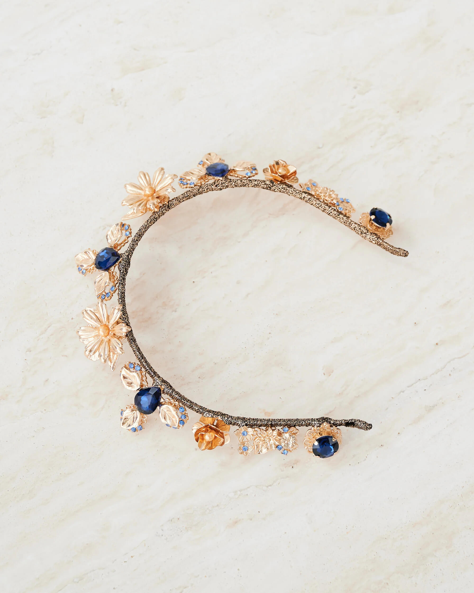 A'el Este Lucia Crown Headband Navy