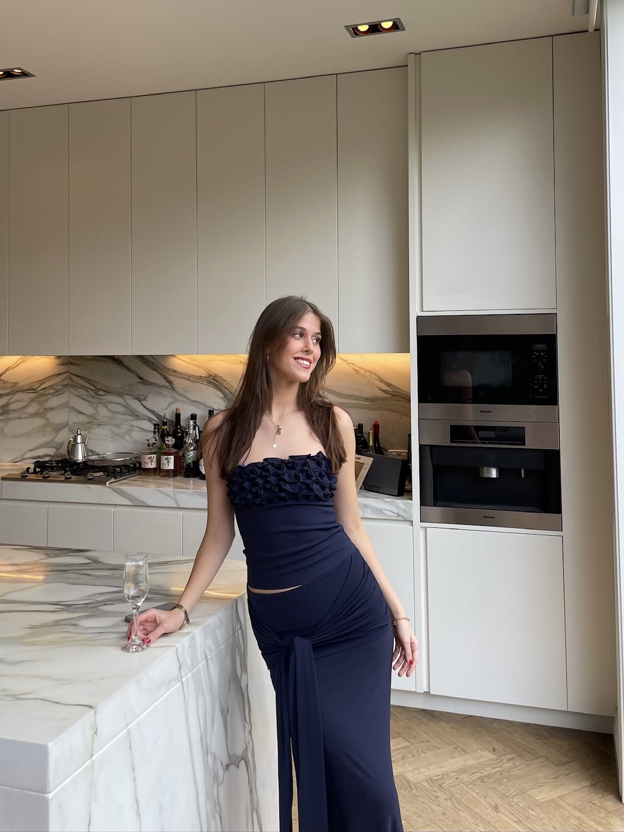 Ance Gria Jude Top & Skirt Set Navy Size 8 & 10